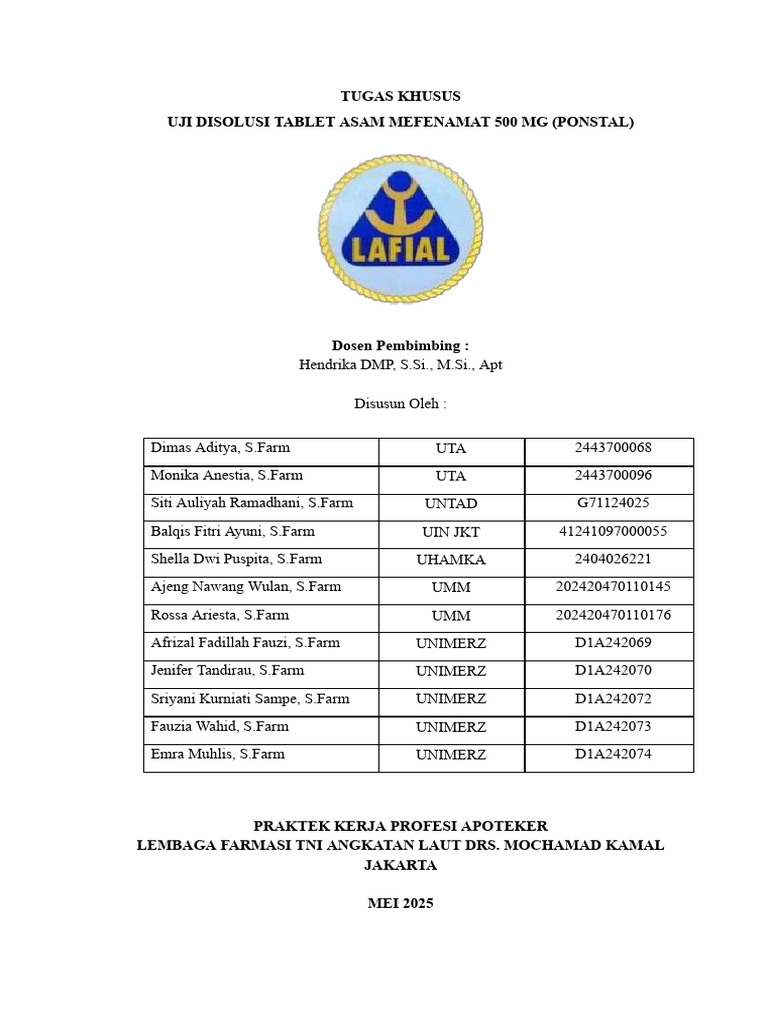 Laporan Khusus LAFIAL Kelompok 7 PDF | PDF