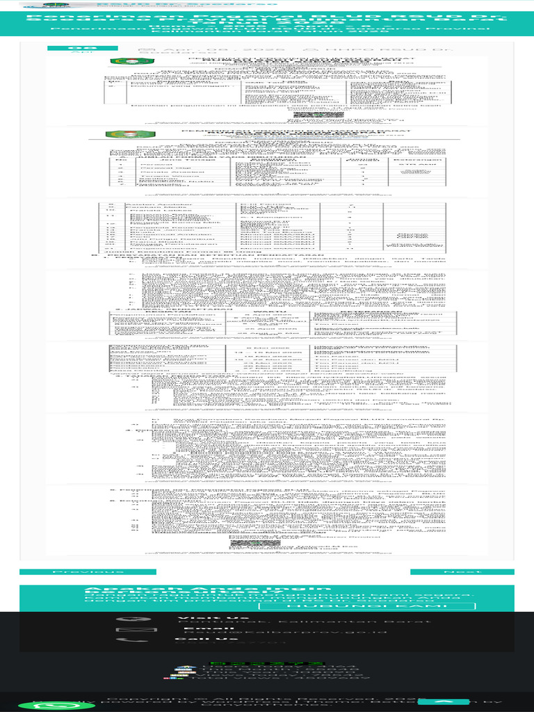 Penerimaan Pegawai BLUD RSUD 2025 | PDF