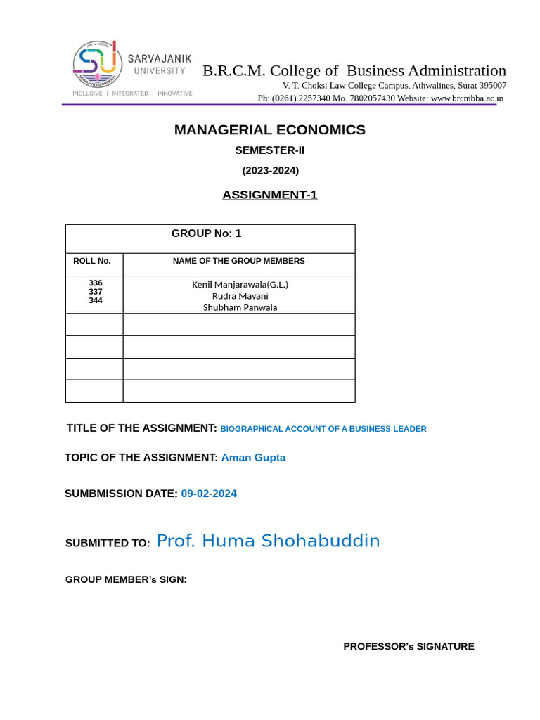 Assignment-1 Cover Page | PDF