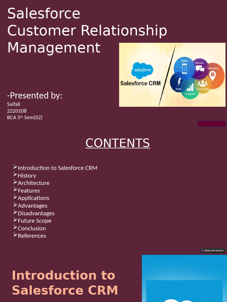 Introduction To Salesforce CRM | PDF | Cloud Computing | Customer ...