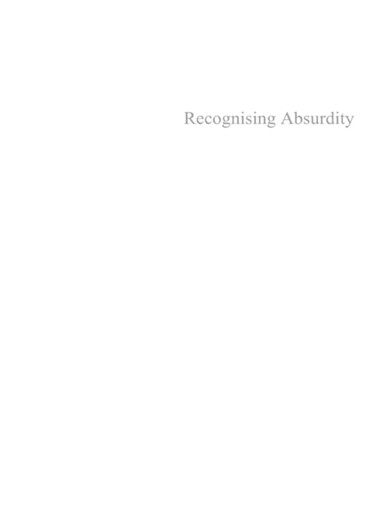 Alannah Marie Halay - Recognising Absurdity - PHD Thesis - 2016 - E-Thesis | PDF
