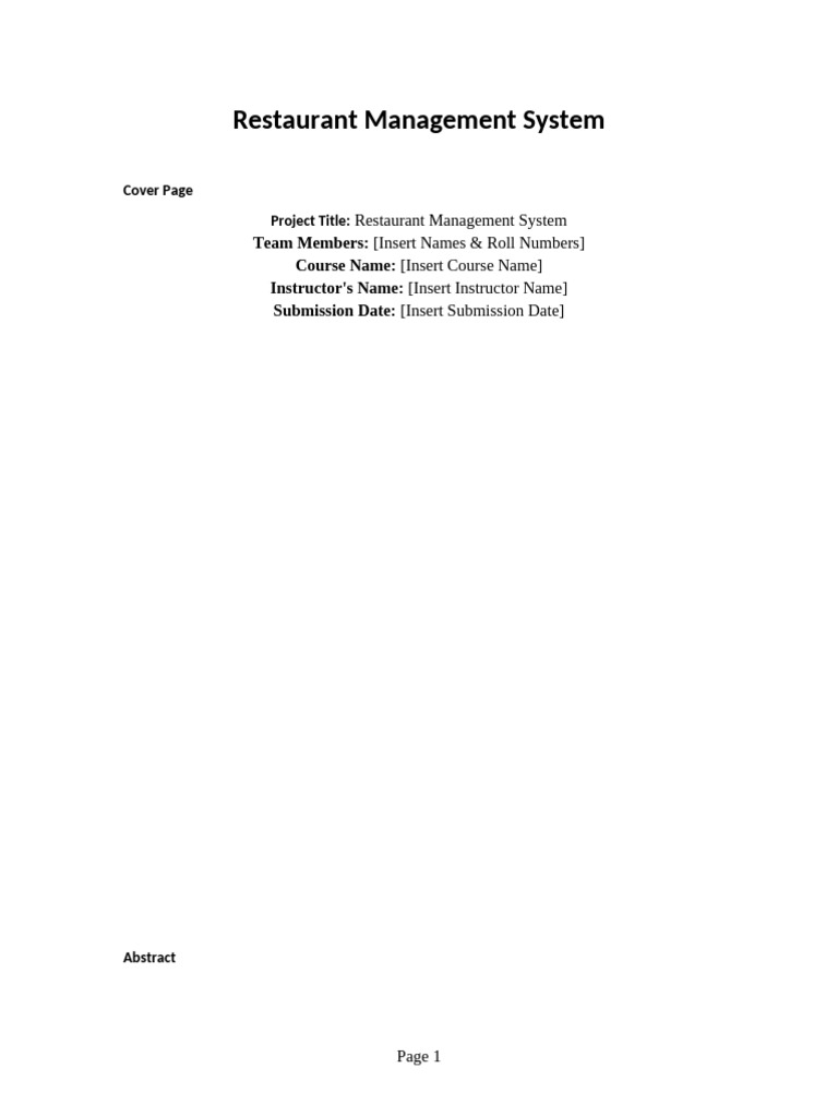 Styled Professional Restaurant Report | PDF | Databases | Sql