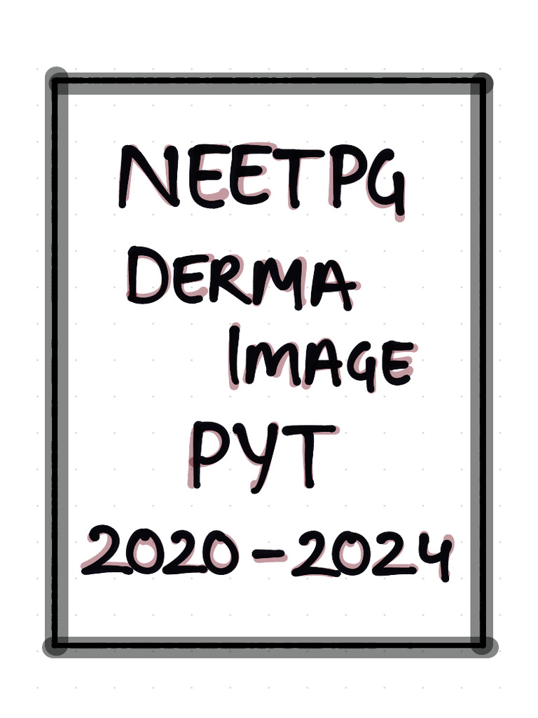 Derma Neetpg Pyt | PDF