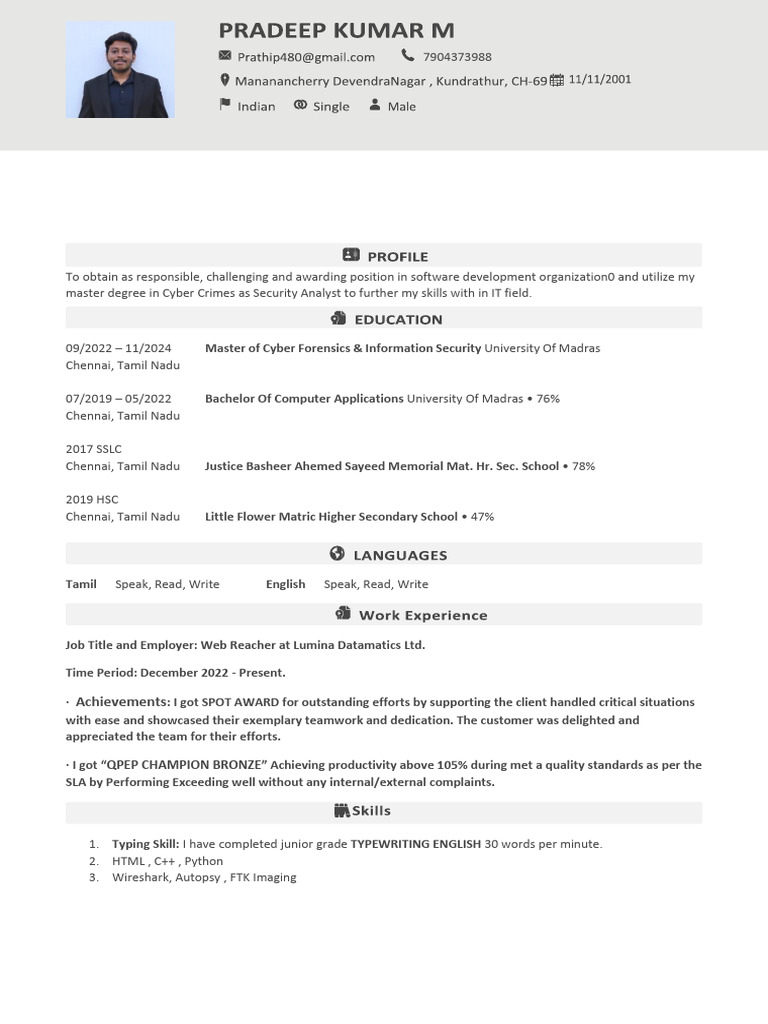 Resume-1 1750248454443 Pradeep Kumar | PDF