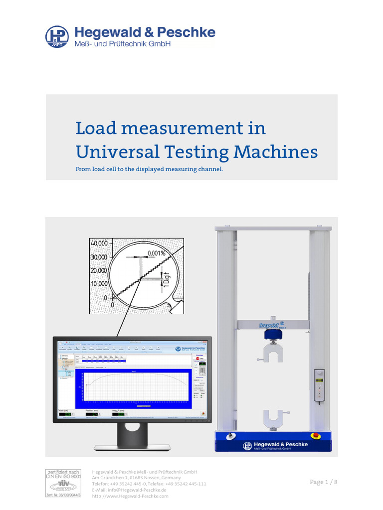 Load Measurement in Universal Testing Machines | PDF | Signal To Noise ...