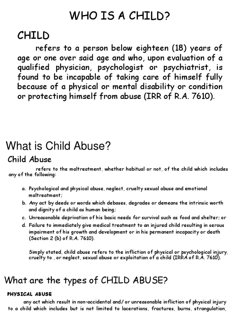 Who Is A Child | PDF | Child Abuse | Social Institutions