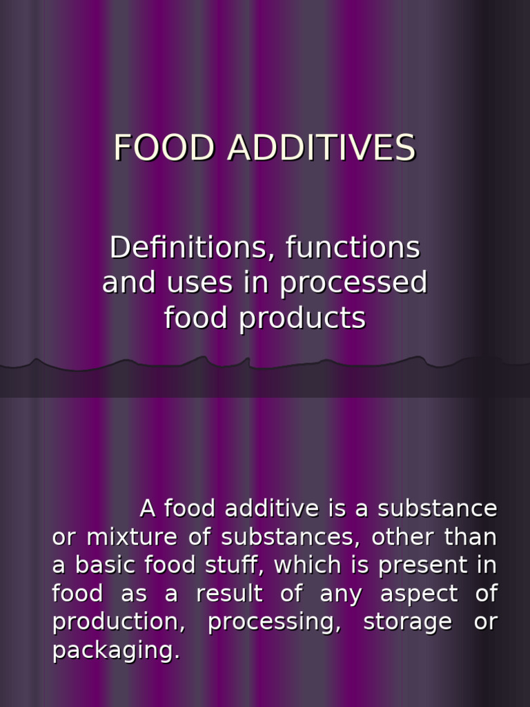 Understanding Food Additives and E-Numbers | PDF | Foods | Chemistry