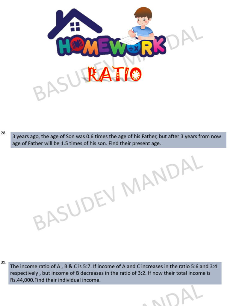 Ratio Homework | PDF
