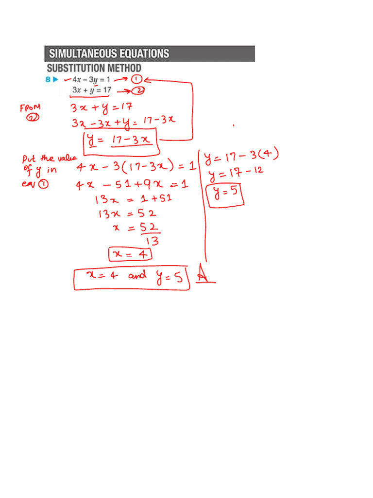 02 Simultaneous Equations | PDF