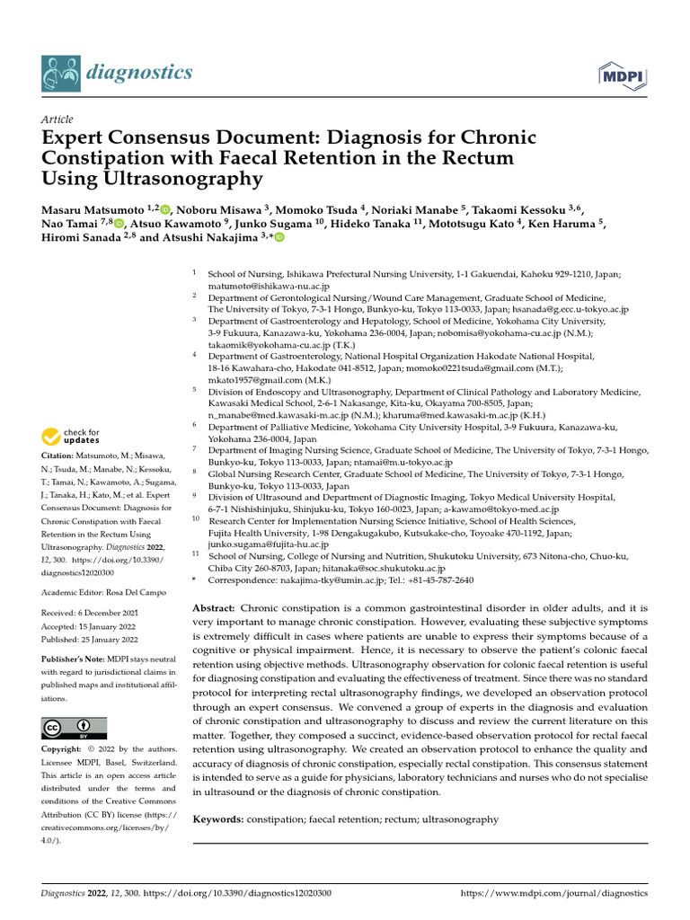 Diagnostics-12-00300 Rectal Diameter | PDF | Constipation | Rectum