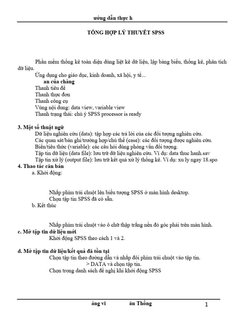 Huong Dan Thuc Hanh SPSS - CVT | PDF