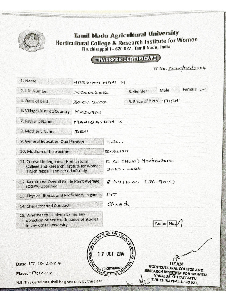 Transcript Card | PDF