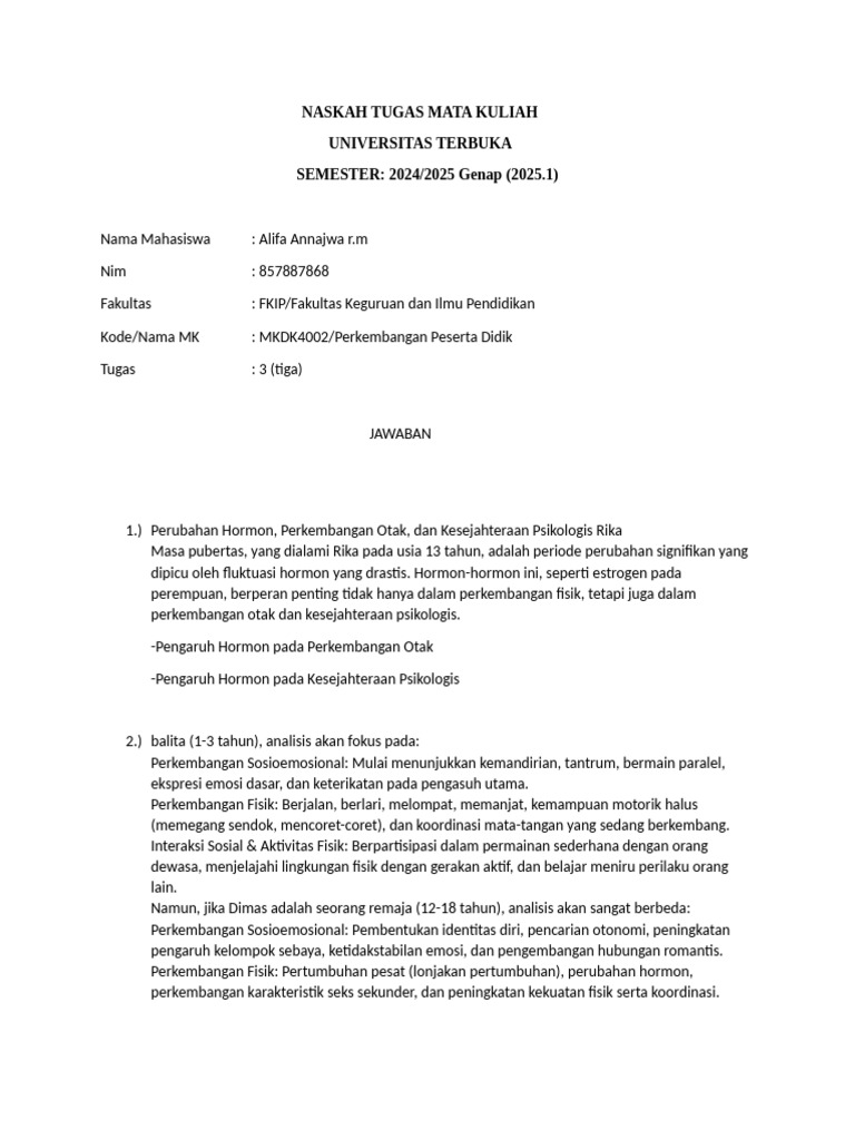 Naskah Tugas Mata Kuliah | PDF