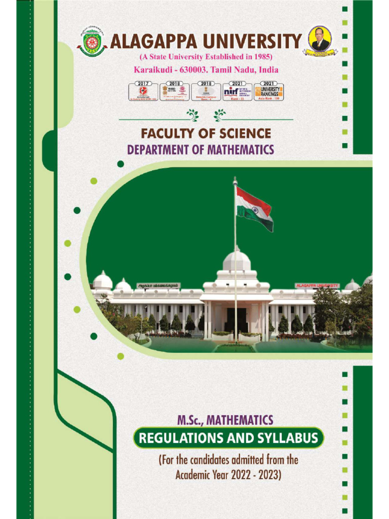 M SC Mathematics | PDF | Thesis | Mathematical Analysis