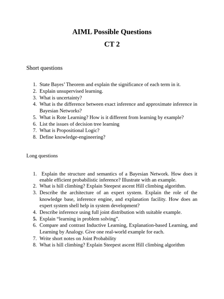 Possible Quistions Ct2 | PDF