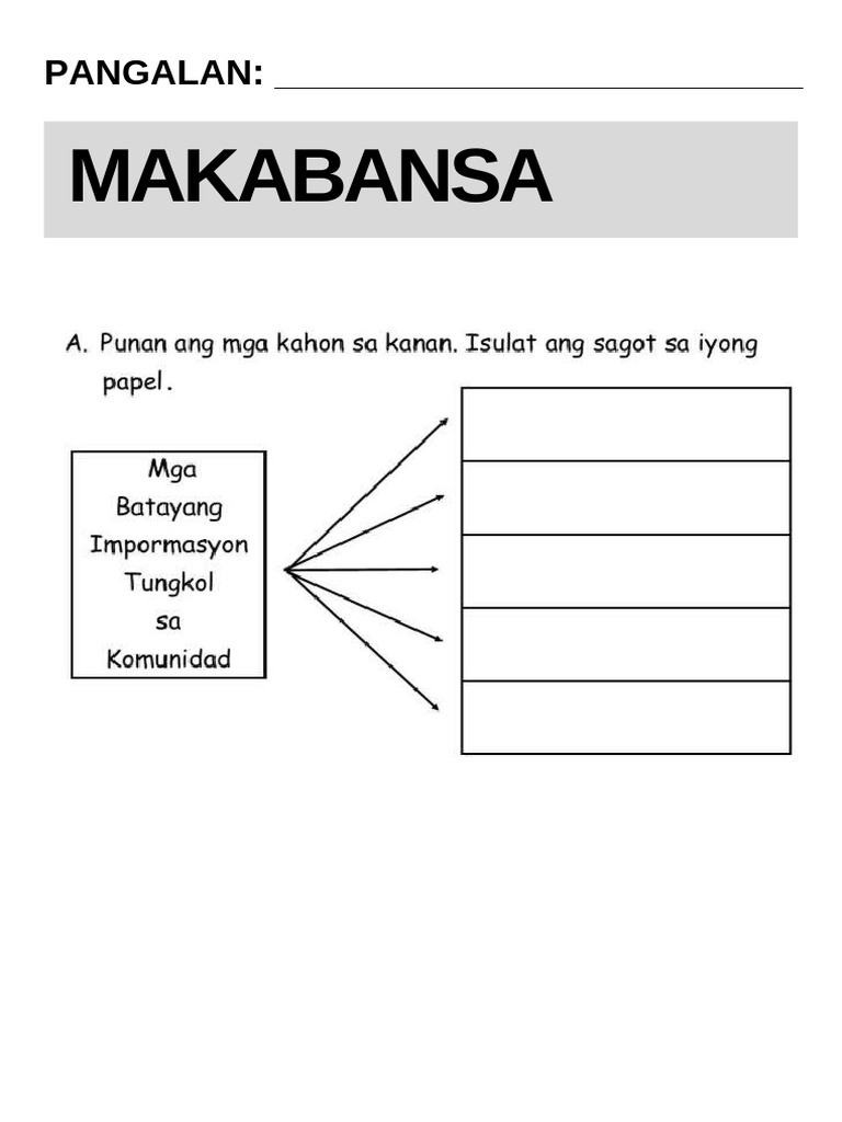 Makabansa Grade 2 Activity Sheets | PDF