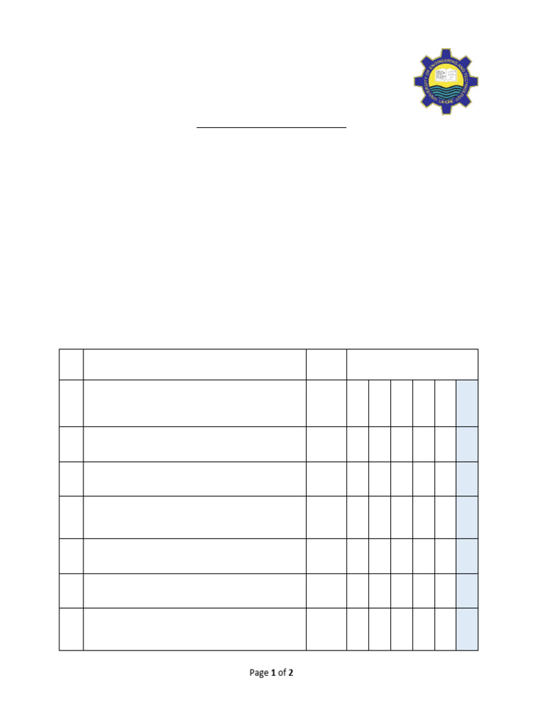 Internship Evaluation Form Template | PDF | Engineering | Knowledge