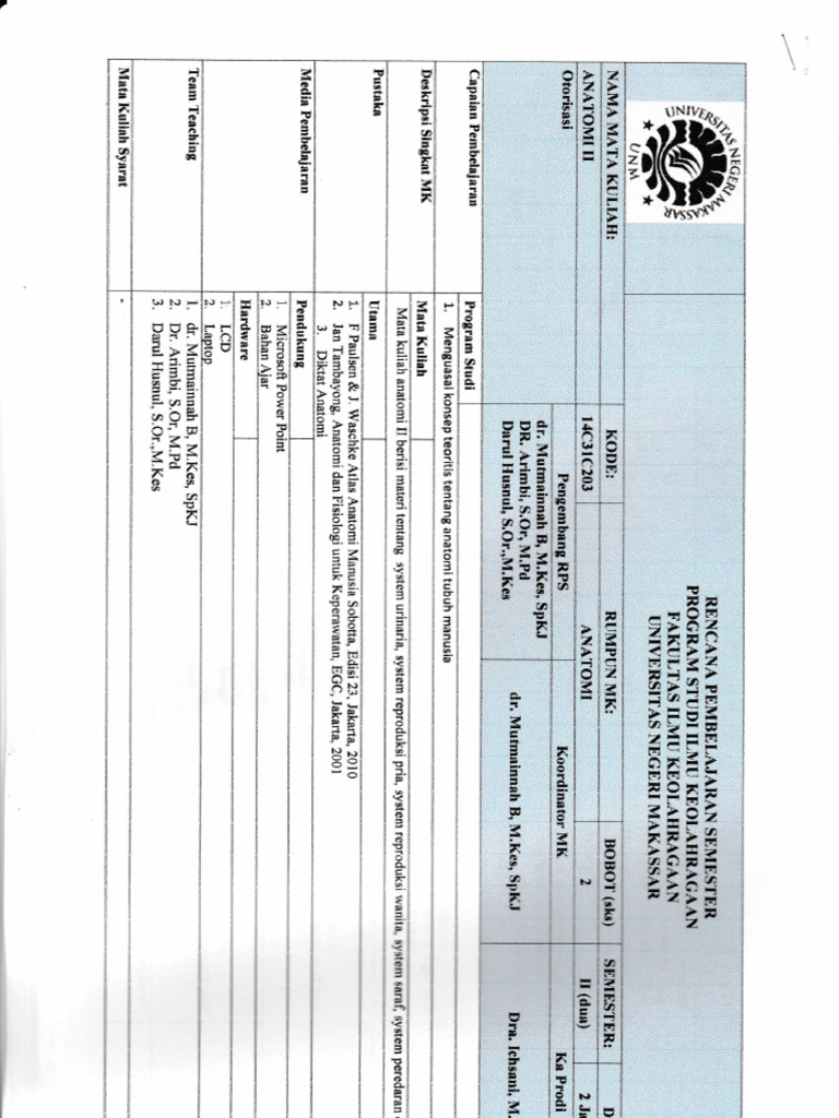 Rps Anatomi 2 Unm | PDF