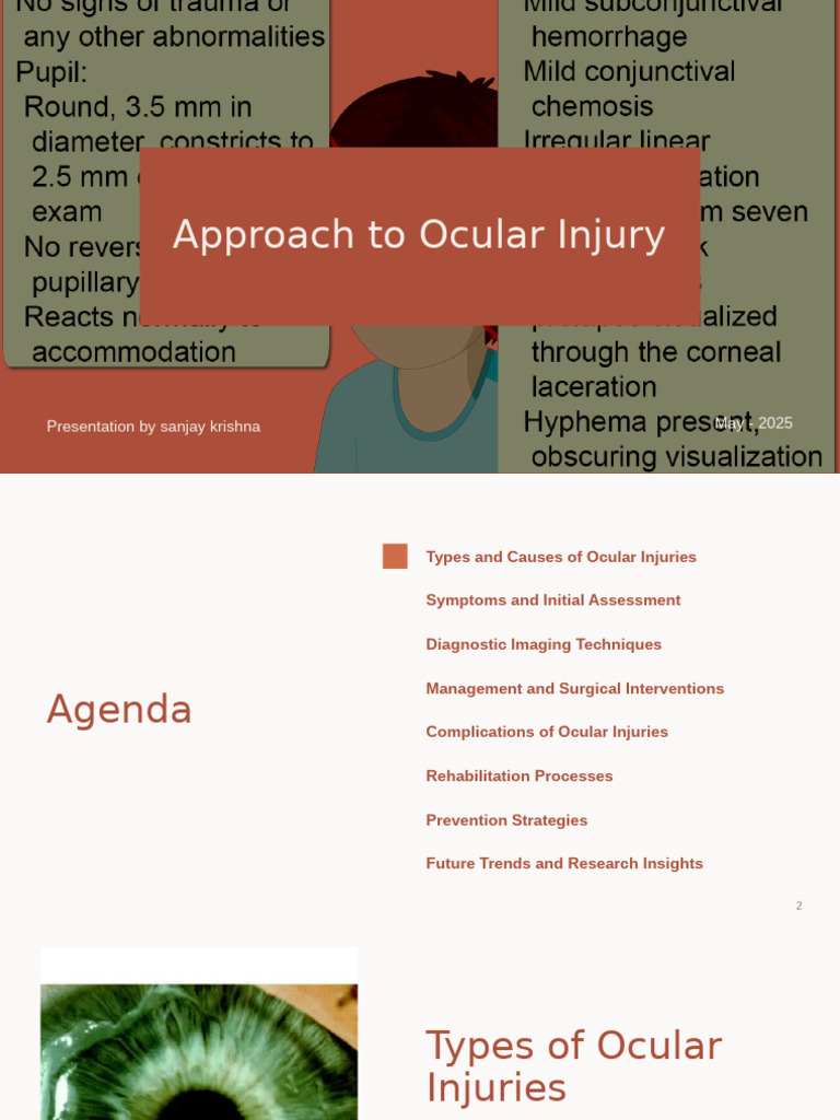 Approach To Ocular Injury | PDF | Medical Imaging | Surgery