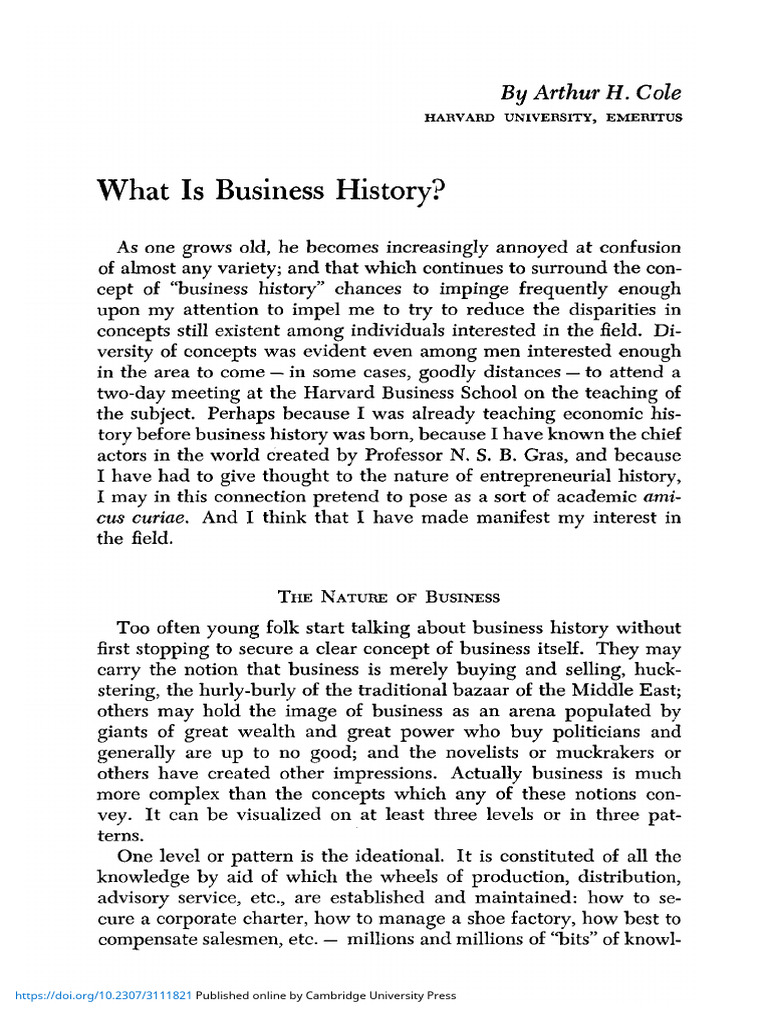 What Is Business History | PDF | Knowledge | Historian