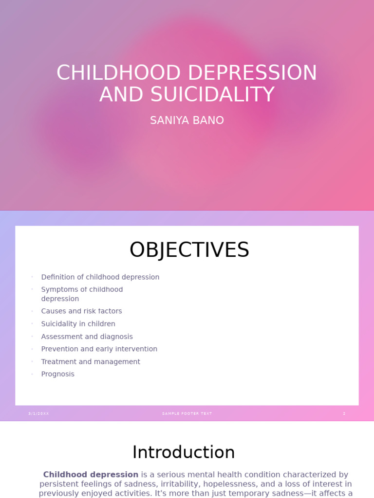 Understanding Childhood Depression | PDF | Major Depressive Disorder ...