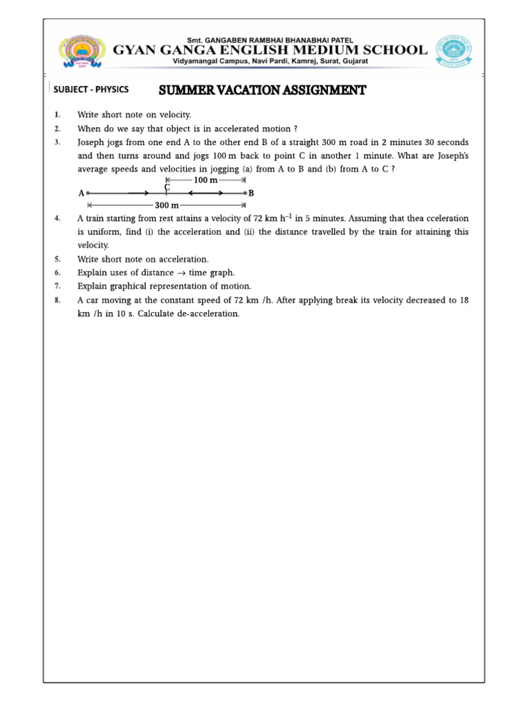 9th Phy Assignment | PDF