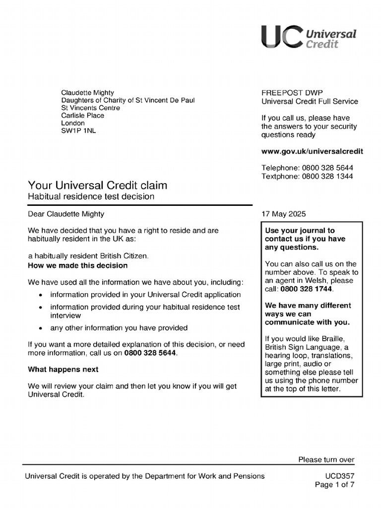 Letter Claudette Mighty | PDF | International Law | Justice