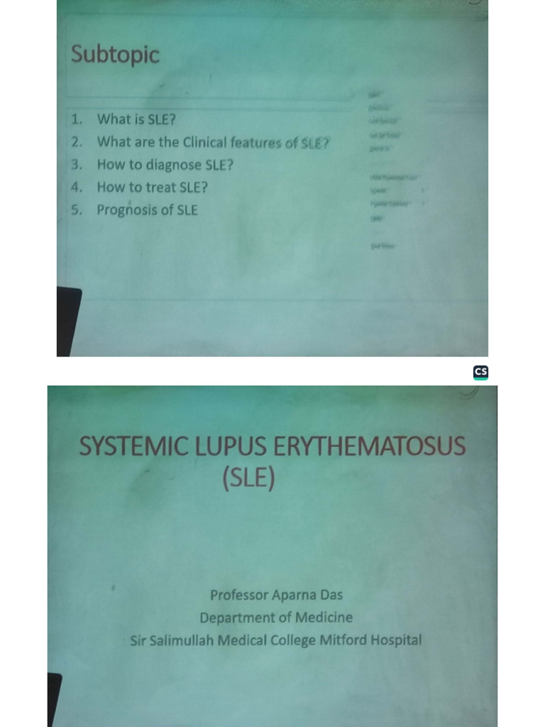 SLE - Medicine - Bohemian彡 | PDF