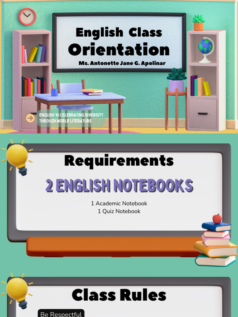 English 10 Class Orientation Guide | PDF | English Language | Linguistics