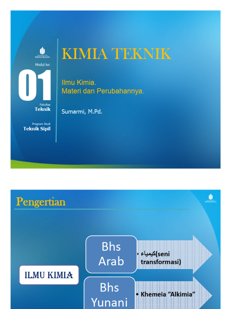 Kimia Teknik (TM1) | PDF