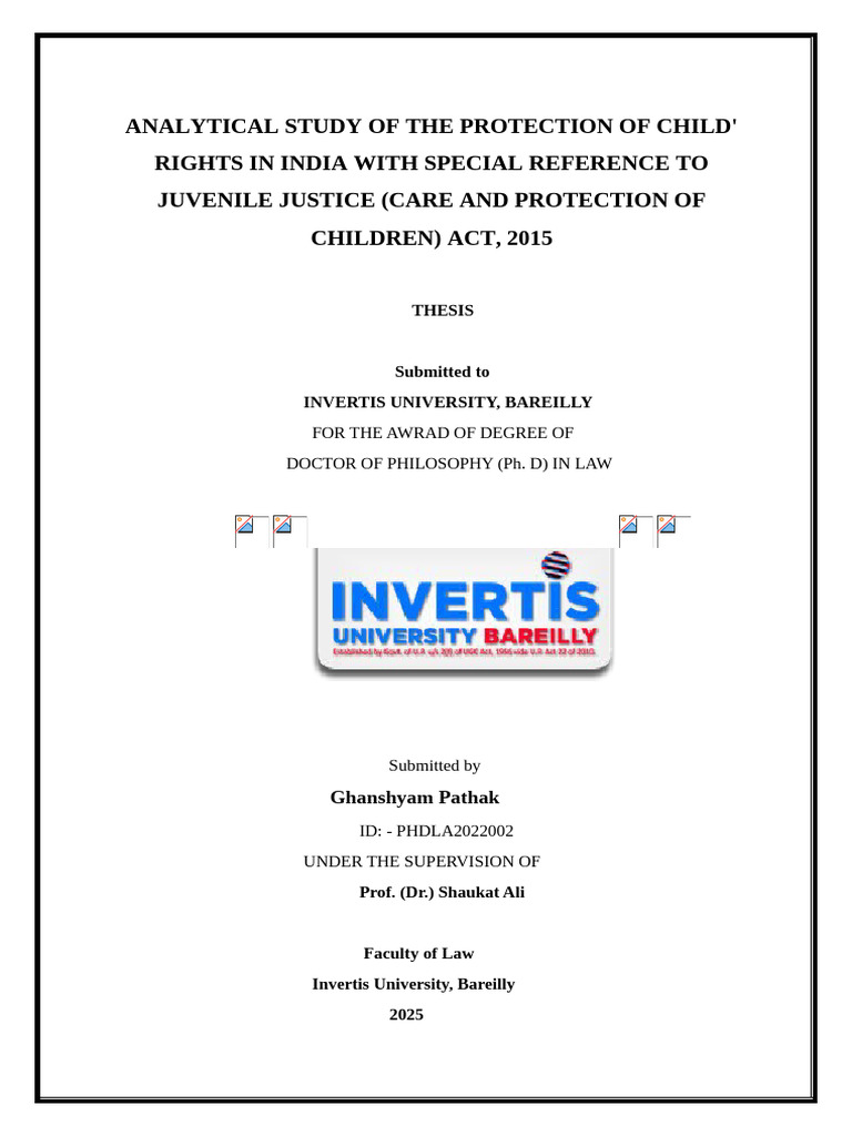 Analytical Study of The Protection of Child' Rights in India With ...