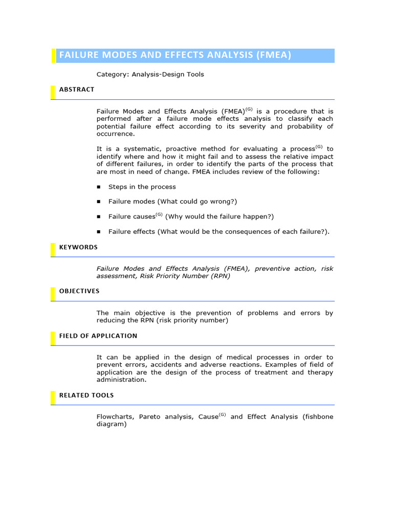 Failure Modes and Effects Analysis (Fmea) Intro | PDF | Quality | Safety