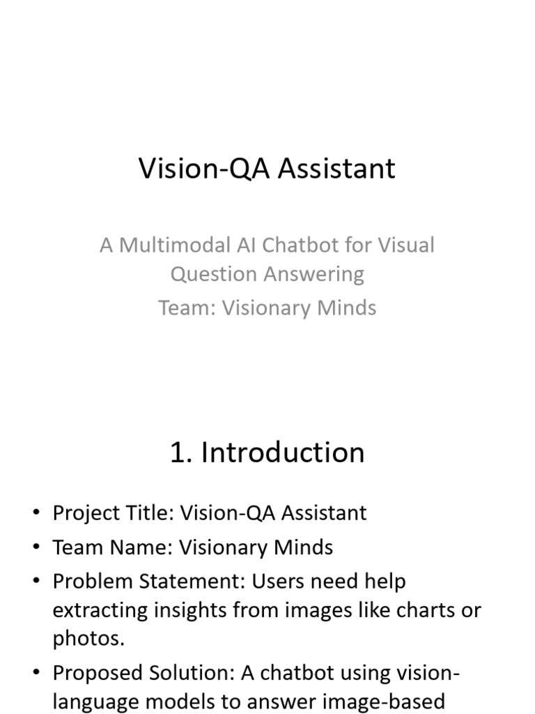 Vision-QA Assistant: AI for Image Insights | PDF