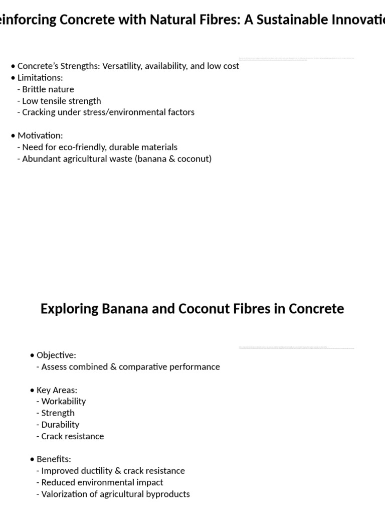 Natural Fibre Concrete Presentation | PDF