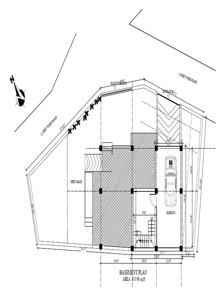 19'-0" Main Entrance Entrance: Basement Plan | PDF