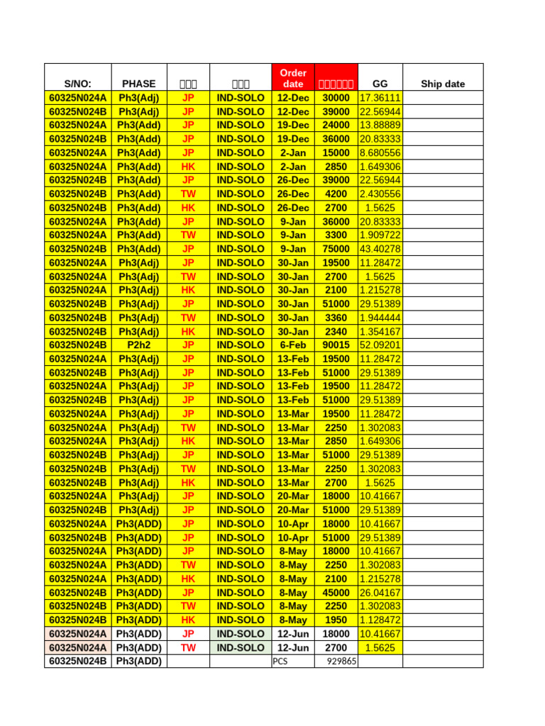New Order Plan | PDF