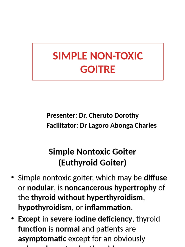 Simple Non-Toxic Goitre | PDF | Thyroid | Thyroid Stimulating Hormone