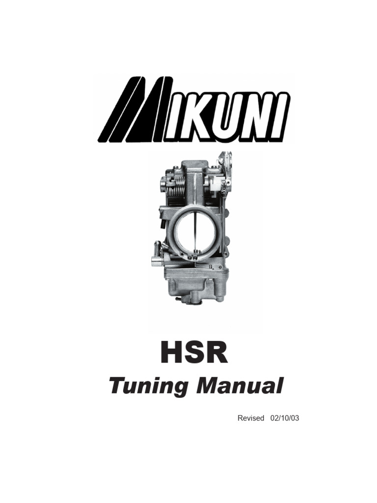 Mikuni HSR Tuning Guide2 | PDF | Carburetor | Throttle