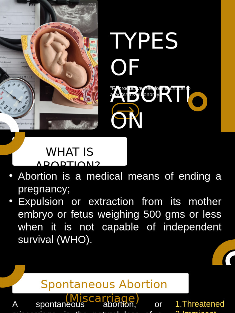 Types of Abortion Final | PDF | Miscarriage | Abortion