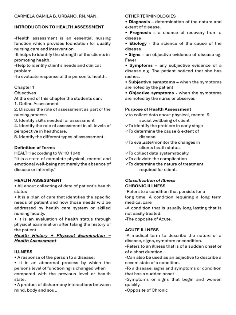 Health Assessment in Nursing Essentials | PDF | Respiratory Tract ...
