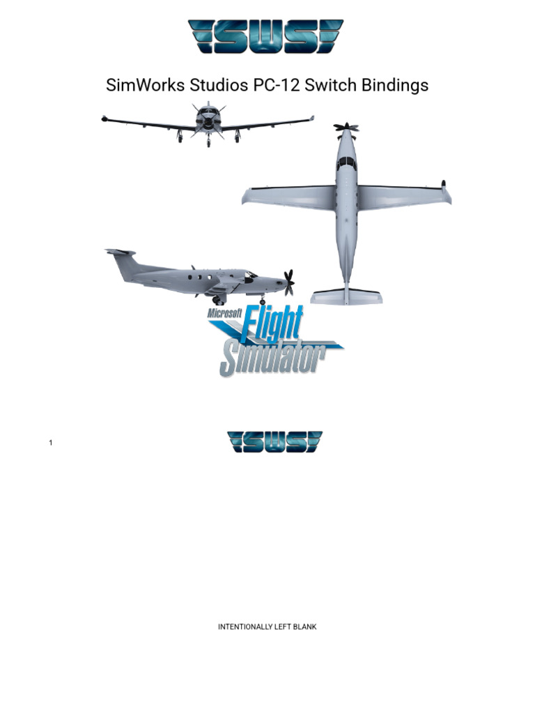SWS PC12 Switch Bindings | PDF | Switch | Aircraft