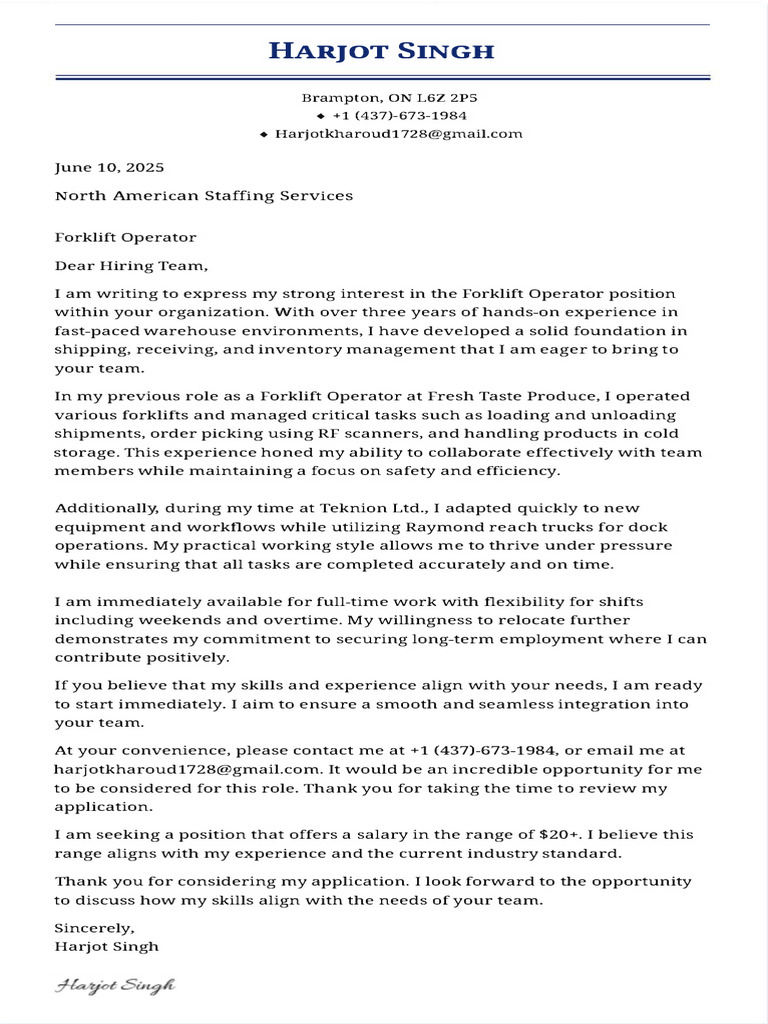 Forklift Operator Job Documents | PDF | Forklift | Warehouse