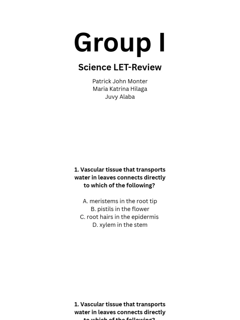 G1 Gen-Ed Science Questionnaire | PDF | Force | Chemical Substances