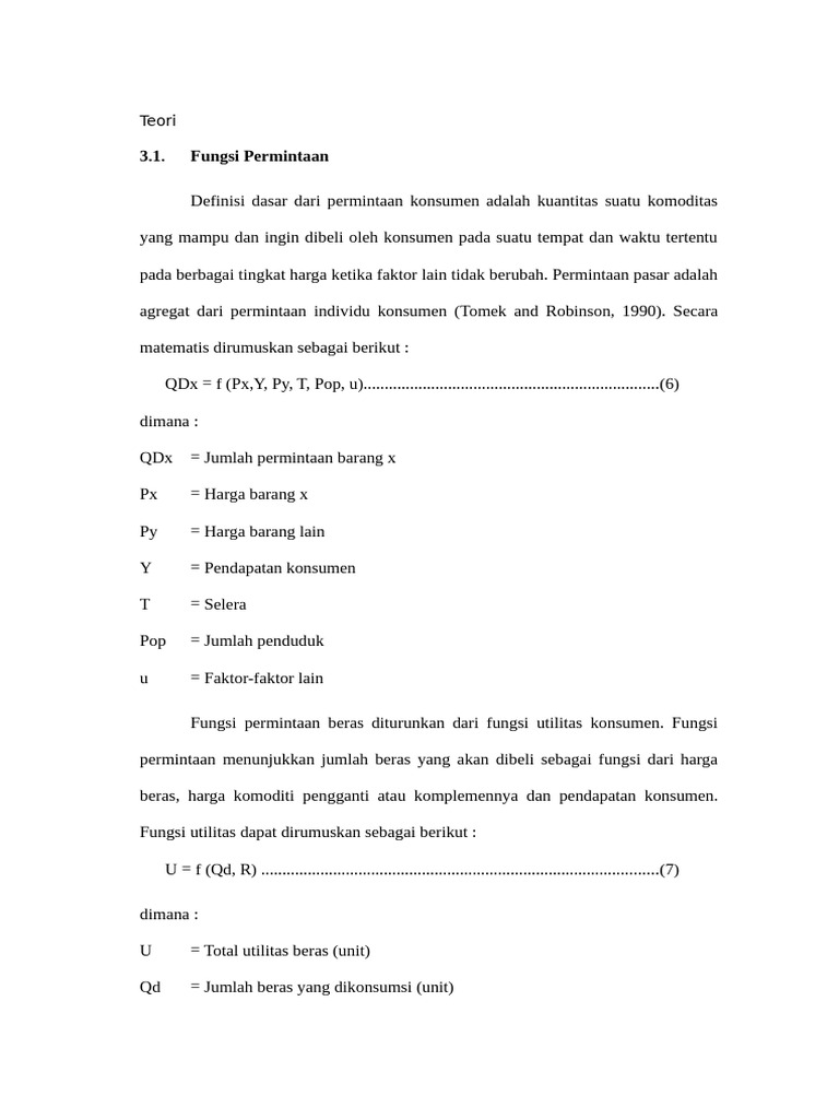 Teori Permintaan Dan Elastisitas | PDF