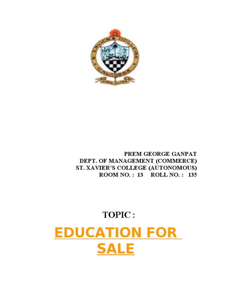Project On Education Market | PDF | International Student | British Raj