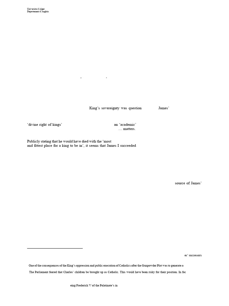 3a. Causes of Eng. Civil War - Part One | PDF | James Vi And I ...