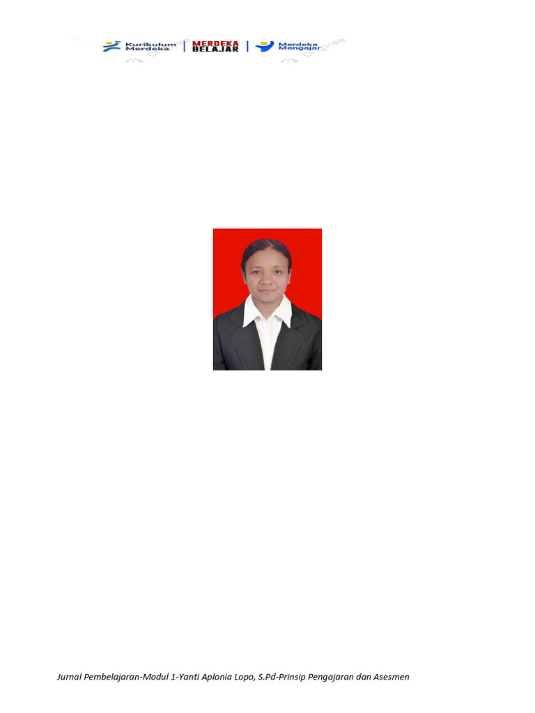 Yanti Aplonia Lopo, S.PD - 201503733331 - Prinsip Pengajaran Dan Asesmen | PDF