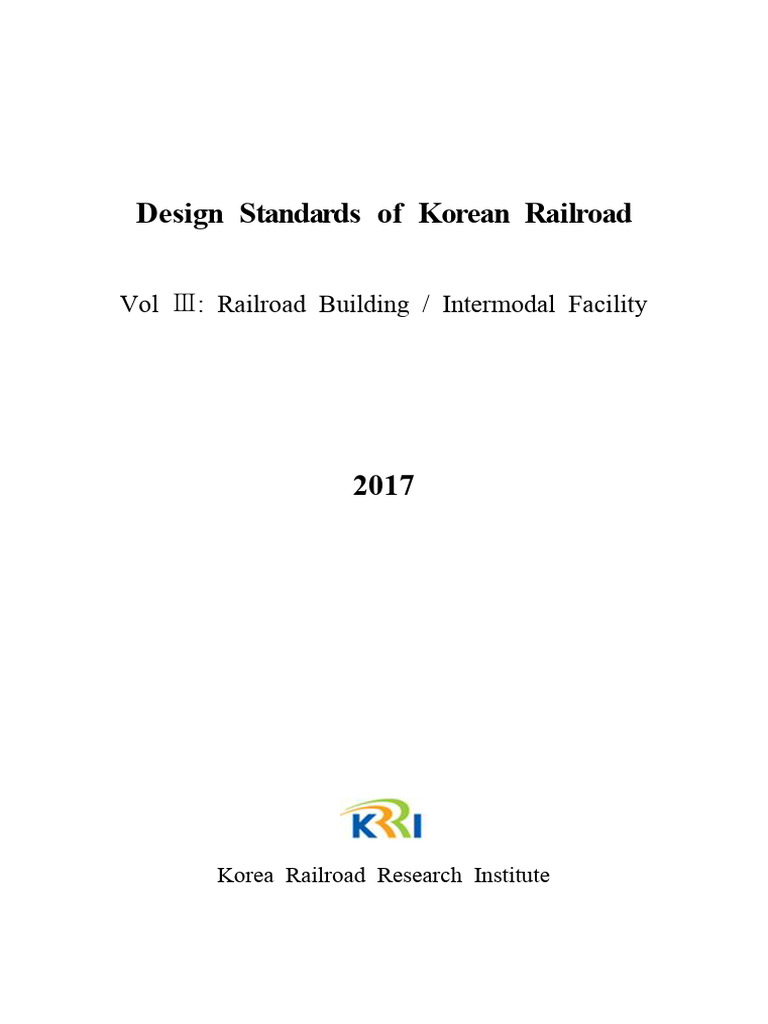 Korean Railroad Design Standards | PDF | Rail Transport | Train Station