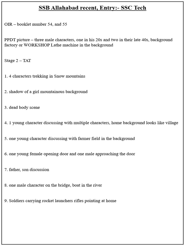 SSB Allahabad recent entry 2025 june questions | PDF