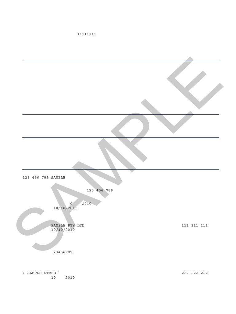 Company File Report for SAMPLE PTY LTD | PDF